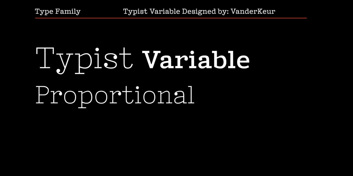 Typist Variable Prop Font | Webfont & Desktop | MyFonts