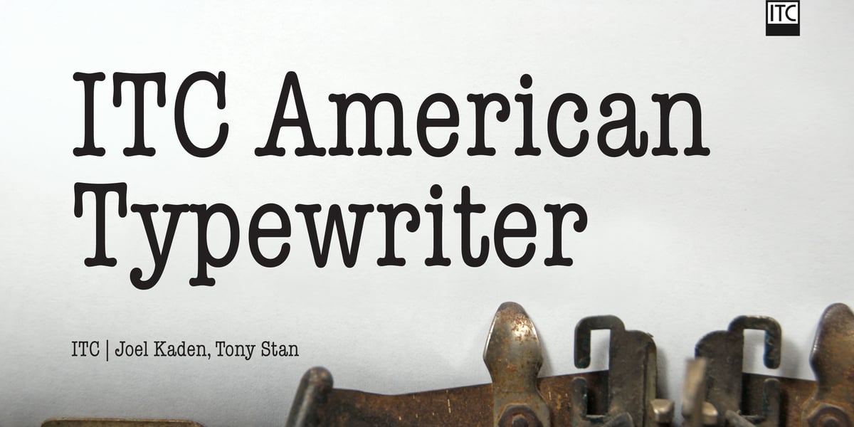 ITC American Typewriter Font | Webfont & Desktop | MyFonts