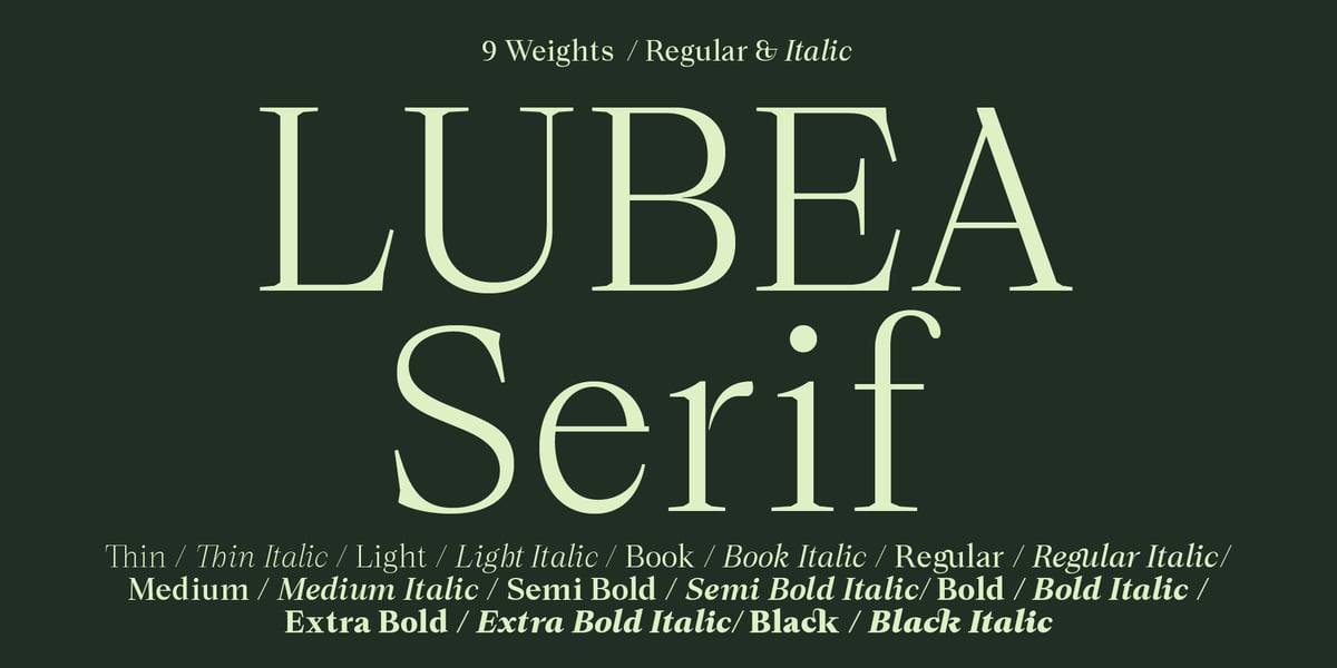 Lubea Serif Font | Webfont & Desktop | MyFonts