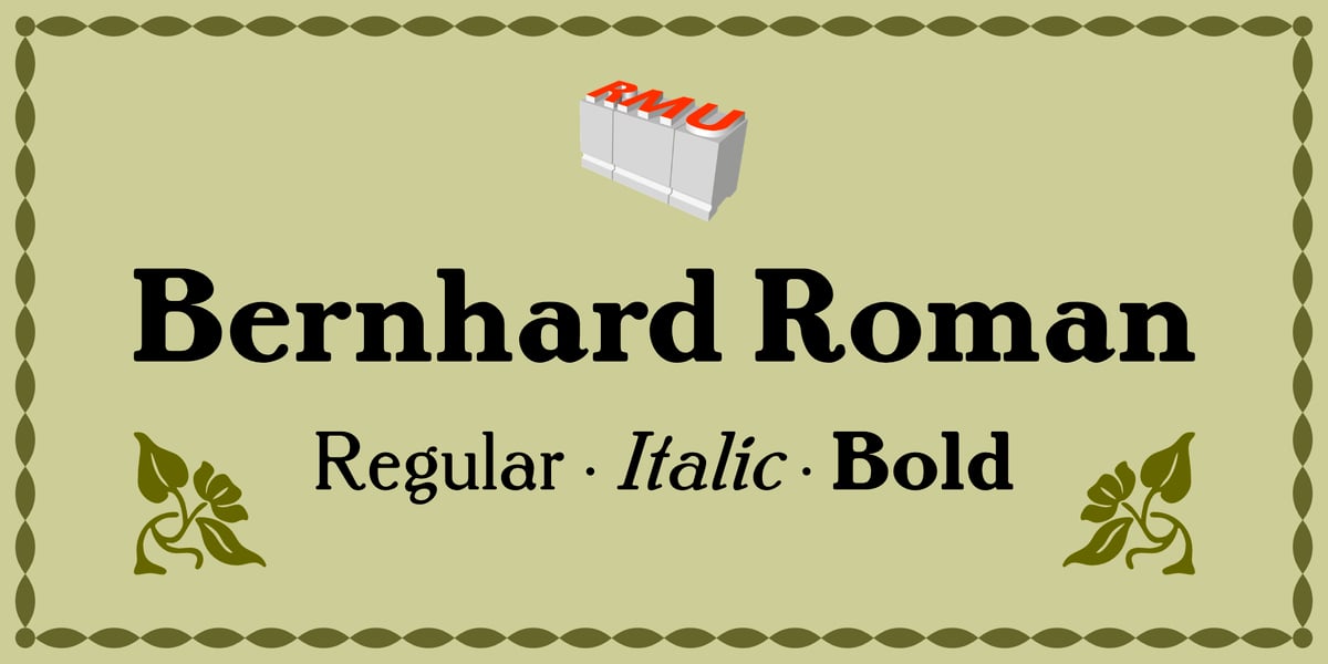 Bernhard Roman Font | Webfont & Desktop | MyFonts