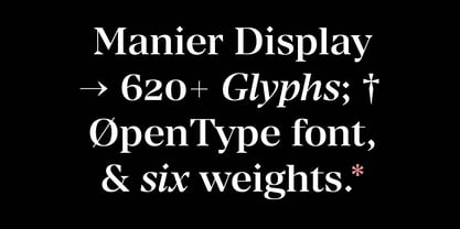 Manier Font | Webfont & Desktop | MyFonts