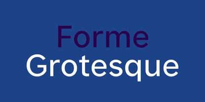Forme Grotesque Font | Webfont & Desktop | MyFonts