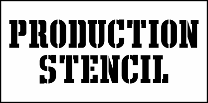 Production Stencil JNL Font | Webfont & Desktop | MyFonts