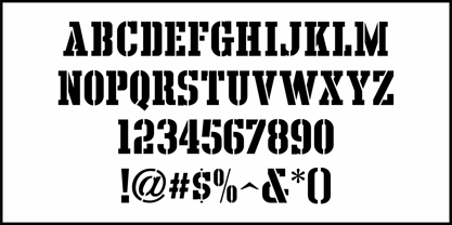 Production Stencil JNL Font | Webfont & Desktop | MyFonts