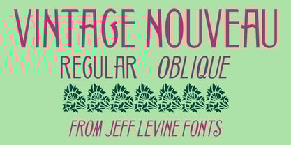 Vintage Nouveau JNL Font | Webfont & Desktop | MyFonts