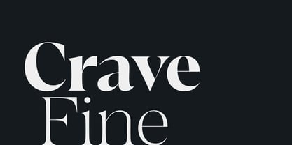 Crave Fine Font | Webfont & Desktop | MyFonts