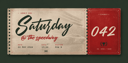 Saturday Race Font | Webfont & Desktop | MyFonts