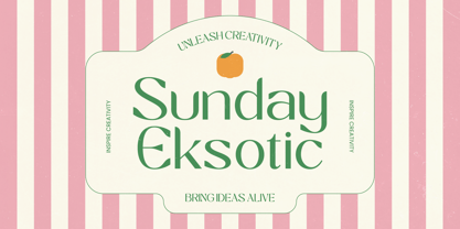 Sunday Eksotic Font | Webfont & Desktop | MyFonts