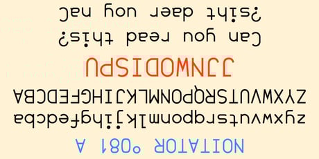 Upside Down Font
