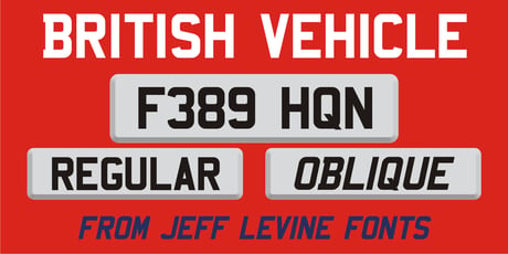 Number Plates Font