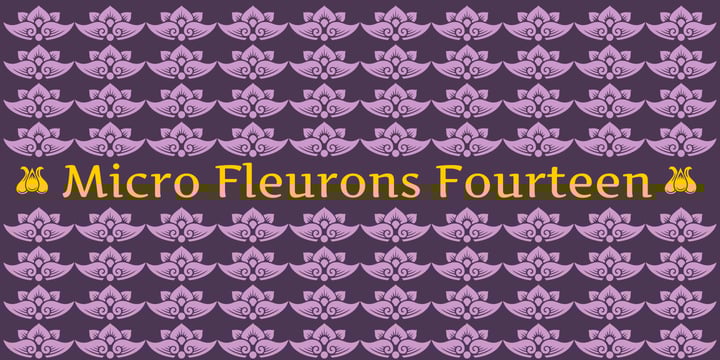 Micro Fleurons Font | Webfont & Desktop | MyFonts