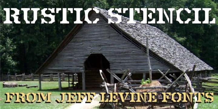 Rustic Stencil JNL Font | Webfont & Desktop | MyFonts