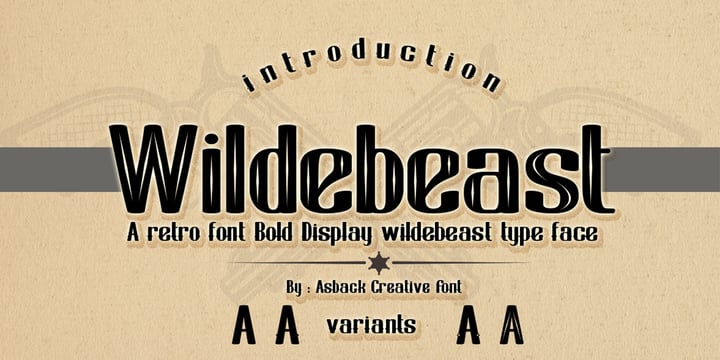 Wildebeast 3 Font | Webfont & Desktop | MyFonts