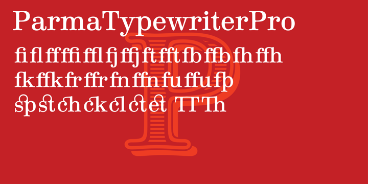 Parma Typewriter Pro Font | Webfont & Desktop | MyFonts