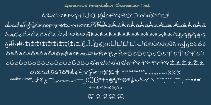 Generous Hospitality Font | Webfont & Desktop | MyFonts