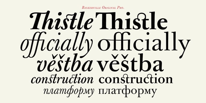 Baskerville Original Pro Font | Webfont & Desktop | MyFonts