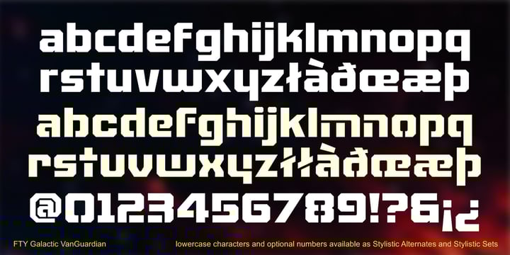 FTY Galactic VanGuardian Font | Webfont & Desktop | MyFonts