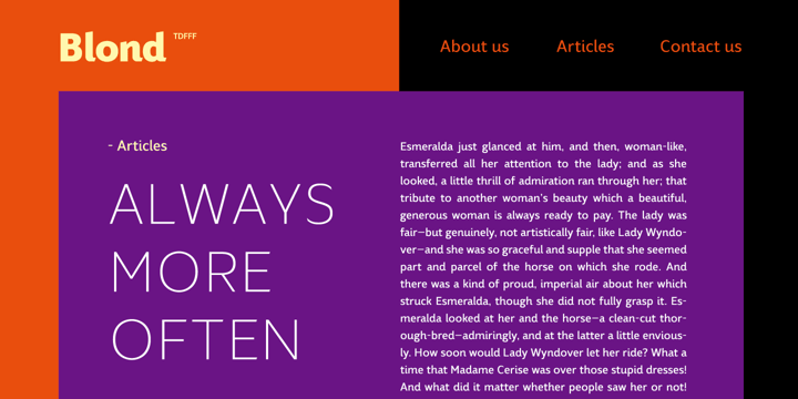 Blond Font | Webfont & Desktop | MyFonts