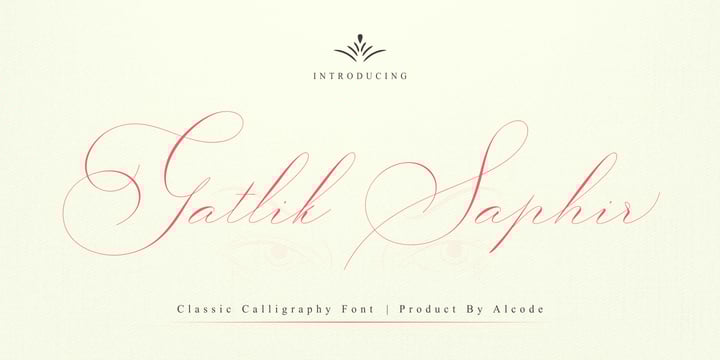 Gatlik Saphir Font | Webfont & Desktop | MyFonts
