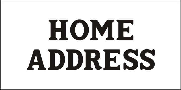 Home Address JNL Font | Webfont & Desktop | MyFonts