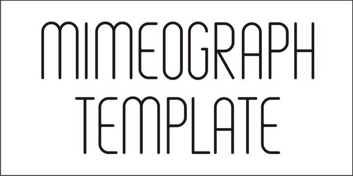 Mimeograph Template JNL Font | Webfont & Desktop | MyFonts