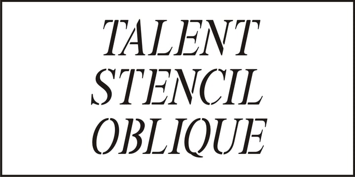 Talent Stencil Font | Webfont & Desktop | MyFonts