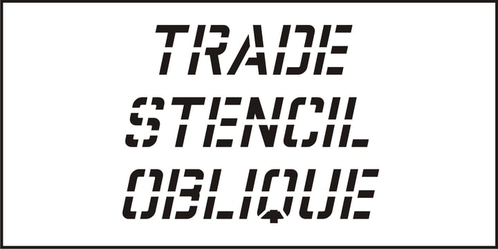 Trade Stencil Font | Webfont & Desktop | MyFonts