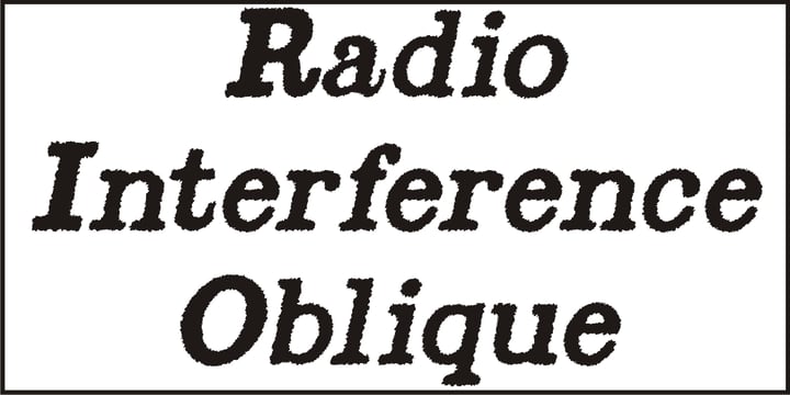 Radio Interference Font | Webfont & Desktop | MyFonts