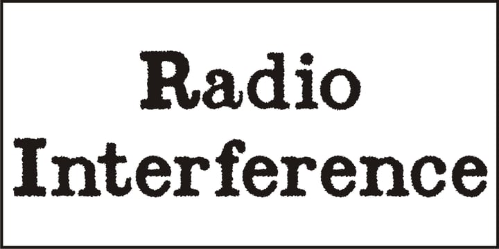 Radio Interference Font | Webfont & Desktop | MyFonts