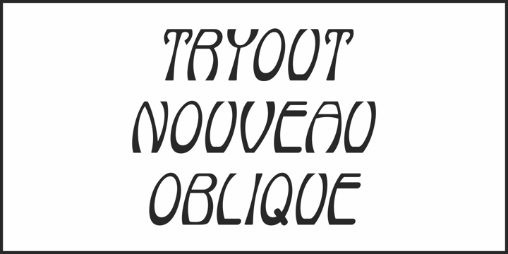 Tryout Nouveau JNL Font | Webfont & Desktop | MyFonts