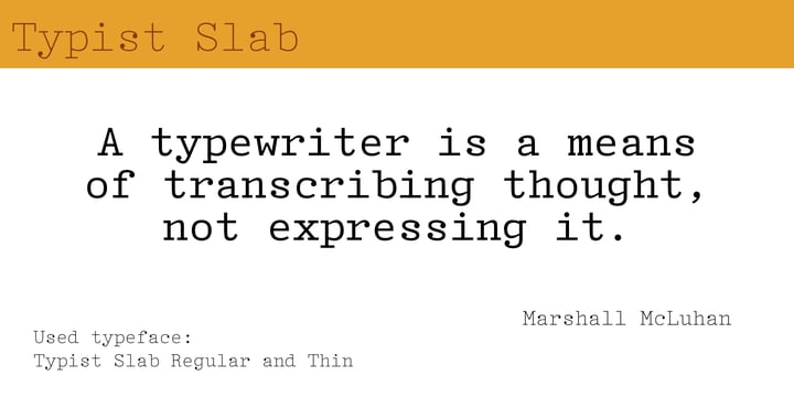 Typist Slab Mono Font | Webfont & Desktop | MyFonts