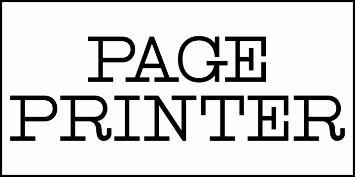 Page Printer JNL Font | Webfont & Desktop | MyFonts