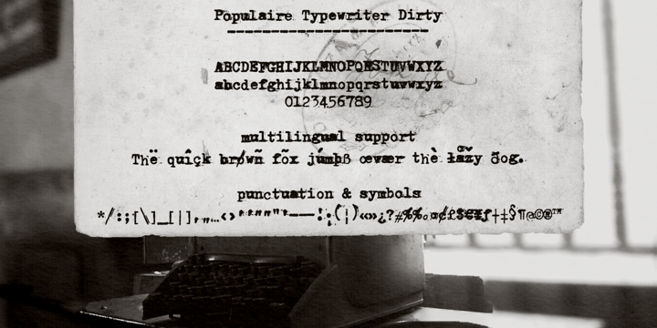 Populaire Typewriter Font | Webfont & Desktop | MyFonts