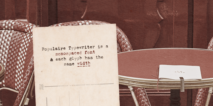 Populaire Typewriter Font | Webfont & Desktop | MyFonts