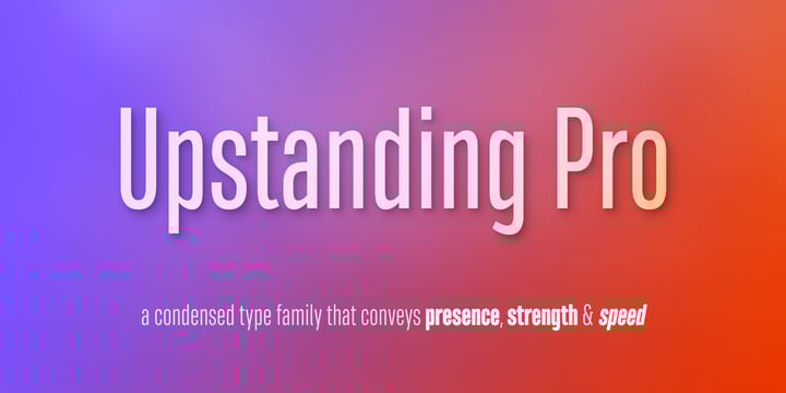 Upstanding Pro Font | Webfont & Desktop | MyFonts