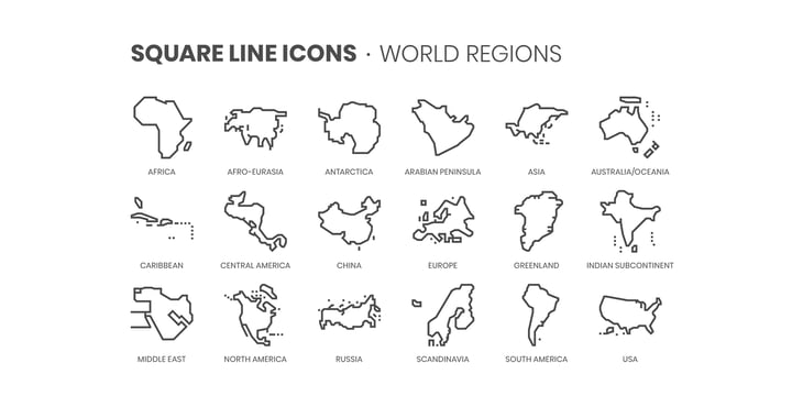 Square Line Icons Law Font | Webfont & Desktop | MyFonts