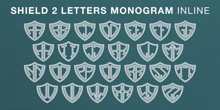 Shield 2 Letters Monogram Font | Webfont & Desktop | MyFonts