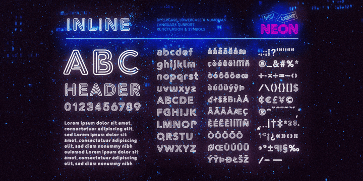 Night Light Neon Font | Webfont & Desktop | MyFonts