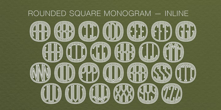Rounded Square Monogram Font | Webfont & Desktop | MyFonts