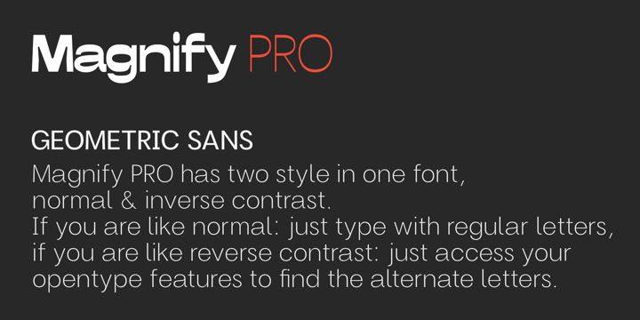 Magnify PRO Font | Webfont & Desktop | MyFonts