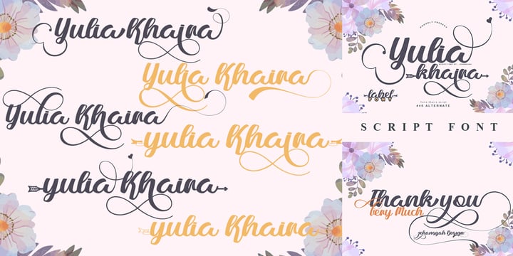 Yulia Khaira Font | Webfont & Desktop | MyFonts