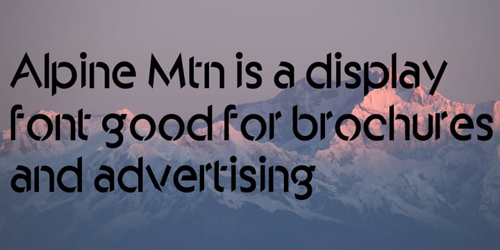 Alpine Mtn Font | Webfont & Desktop | MyFonts