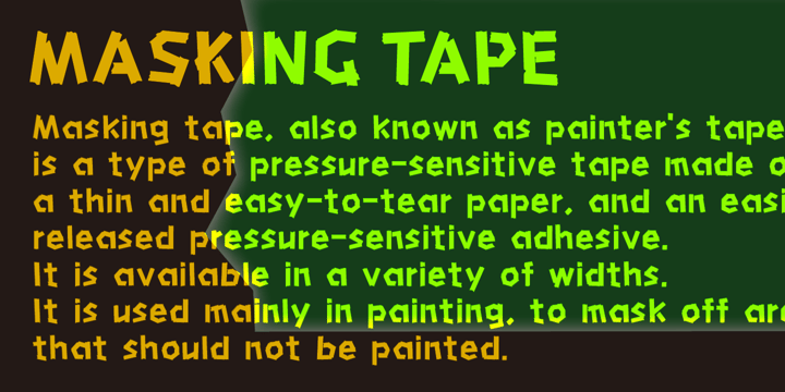 HU Masking Tape Font | Webfont & Desktop | MyFonts
