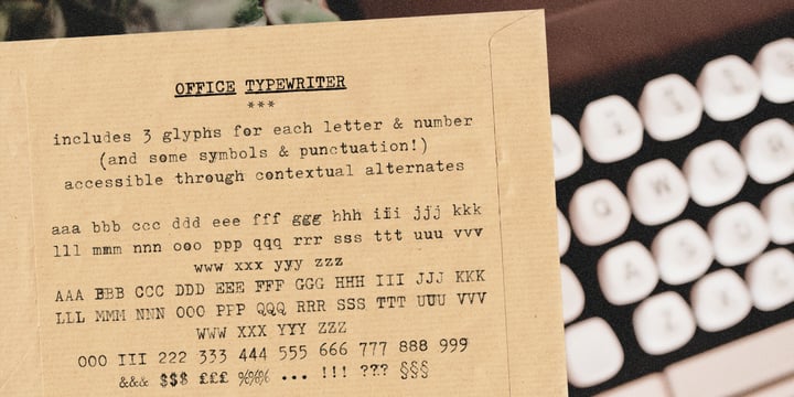 Office Typewriter Font | Webfont & Desktop | MyFonts