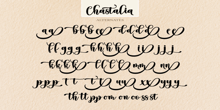 Chastalia Script Font | Webfont & Desktop | MyFonts
