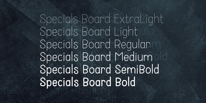 Specials Board Font | Webfont & Desktop | MyFonts