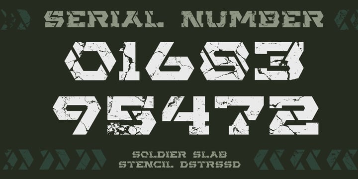 Soldier Slab Stencil Dstrssd Font | Webfont & Desktop | MyFonts