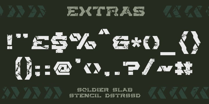 Soldier Slab Stencil Dstrssd Font | Webfont & Desktop | MyFonts