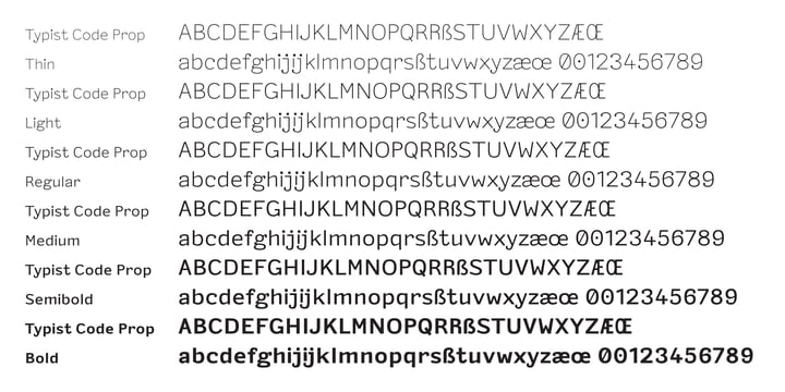Typist Code Prop Font | Webfont & Desktop | MyFonts