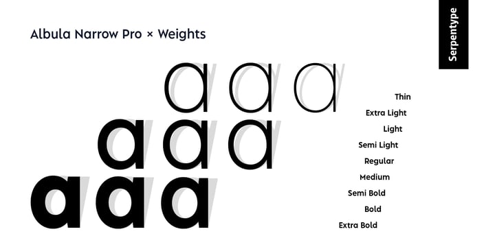 Albula Narrow Pro Font | Webfont & Desktop | MyFonts